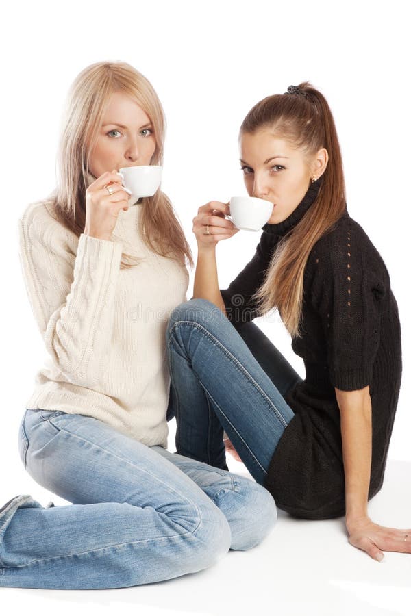 Friends having coffee stock photo. Image of girlfriends - 7327608