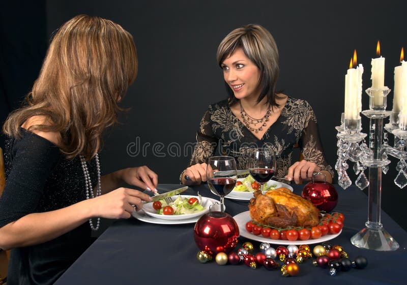 Friends Having a Dinner stock image. Image of friendship - 8965417
