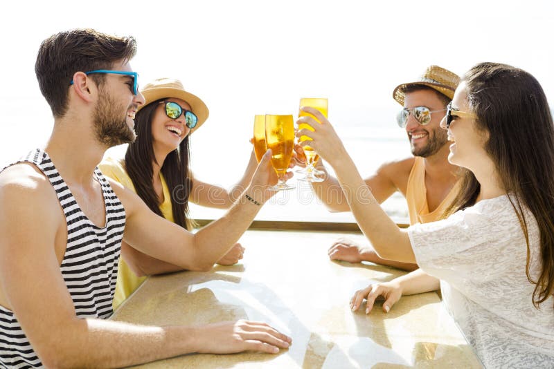 Friends Drinking a Cold Beer Stock Photo - Image of celebrate, beer ...
