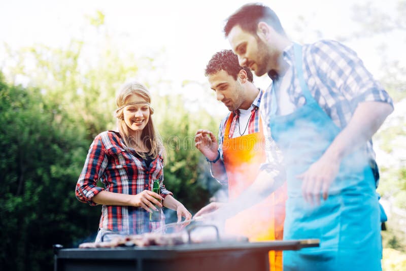 Friends Having Fun in Nature Stock Photo - Image of camp, nature: 73625760