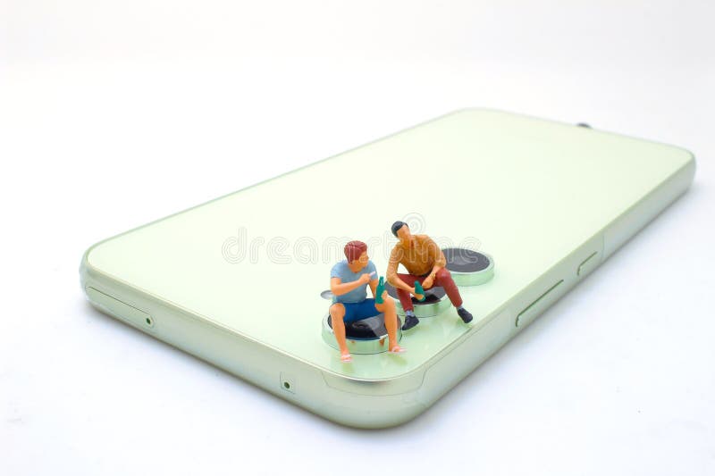 A Friends Having Fun while Toasting with Beer on Mobile Phone Stock ...