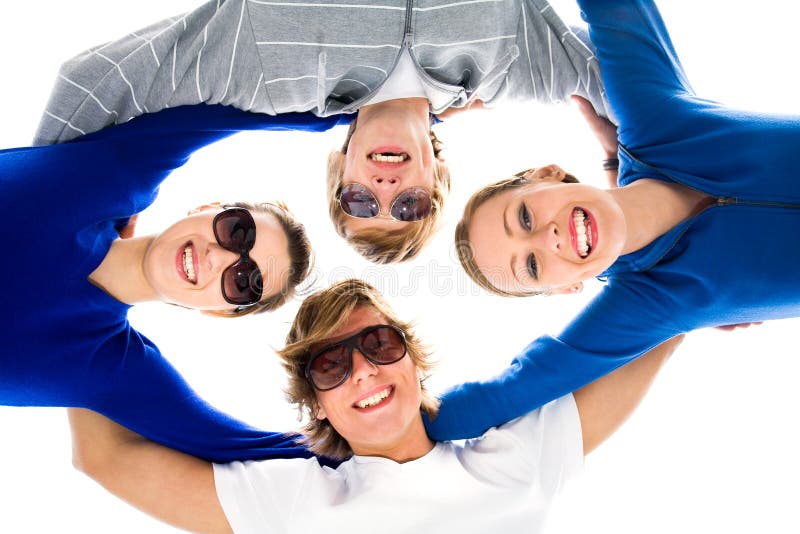 Friends in a huddle stock image. Image of carefree, friendship - 11132863