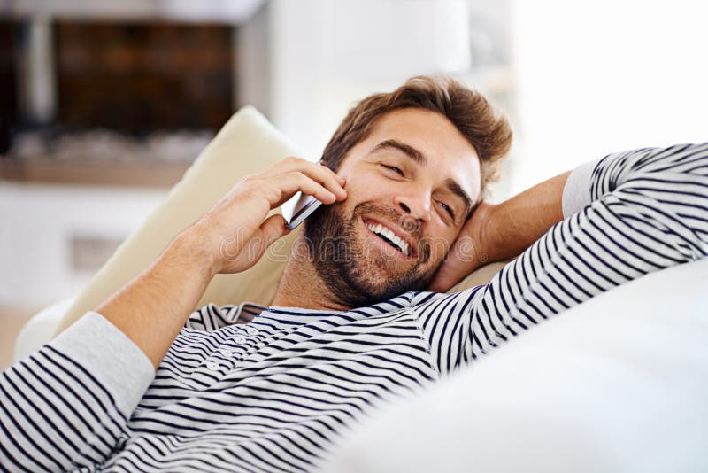 Friends are Just a a Phone Call Away. Man Talking on His Cellphone at ... Friends are Just a a Phone Call Away. Man Talking on His Cellphone at ...