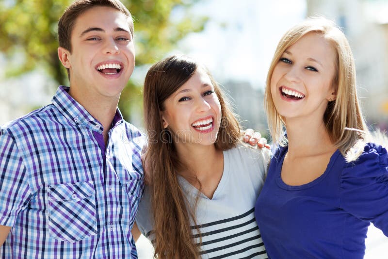 Friends laughing stock image. Image of teenagers, girls - 26952427