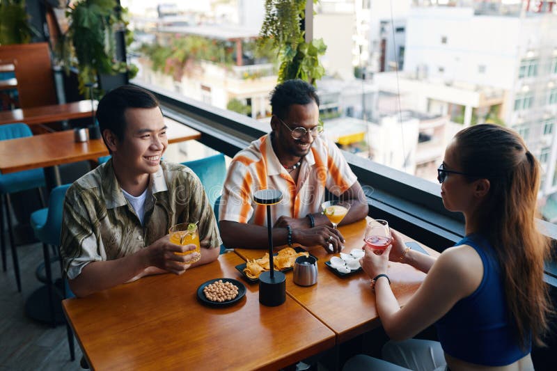 Friends Meeting in Cafe stock image. Image of meal, snack - 311981363