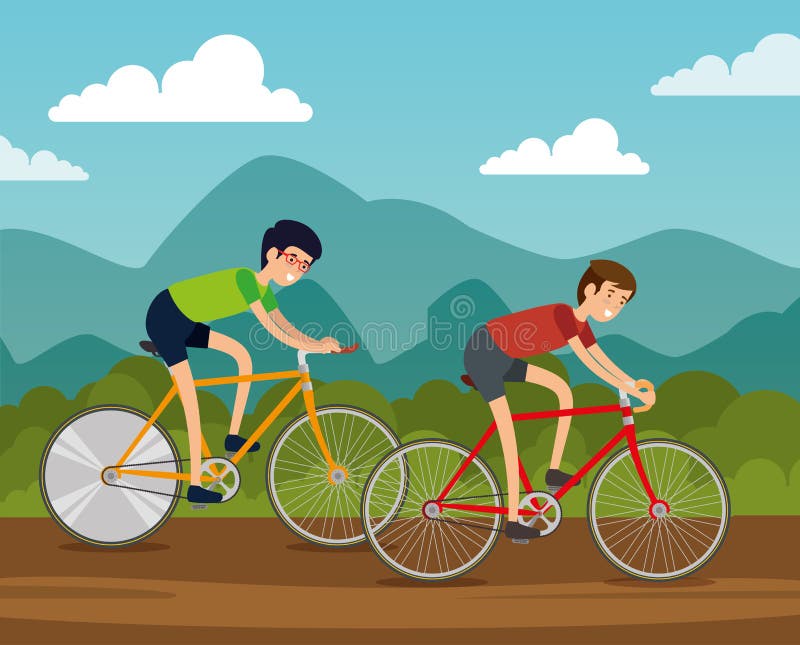 Bike Friends With A Cartoon