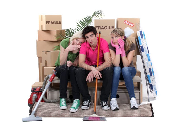 Friends moving house stock photo. Image of empty, friends - 26702798