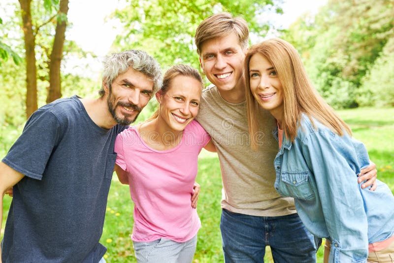 Friends on a Nature Trip in Summer Stock Photo - Image of woman ...