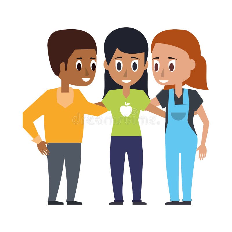 Friends people cartoon stock vector. Illustration of concept - 146286398