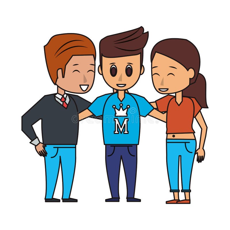 Friends people cartoon stock vector. Illustration of cartoon - 146884445