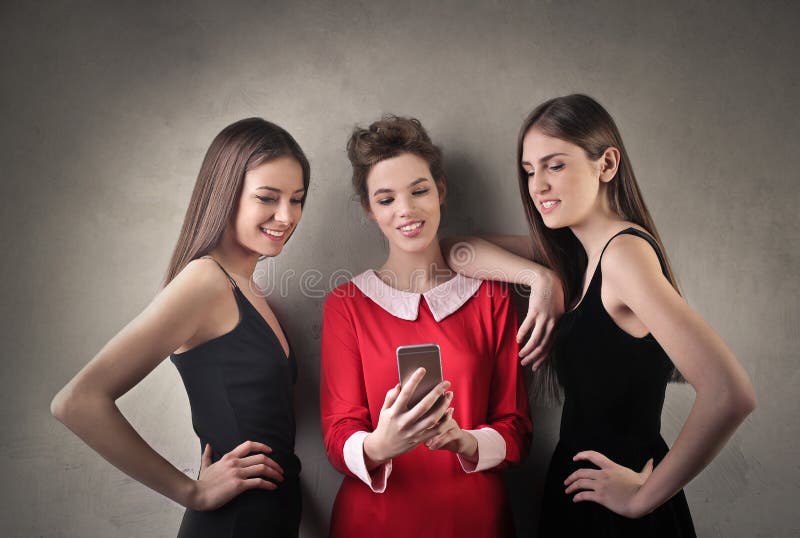 Friends with phone stock image. Image of selfie, friends - 71287753