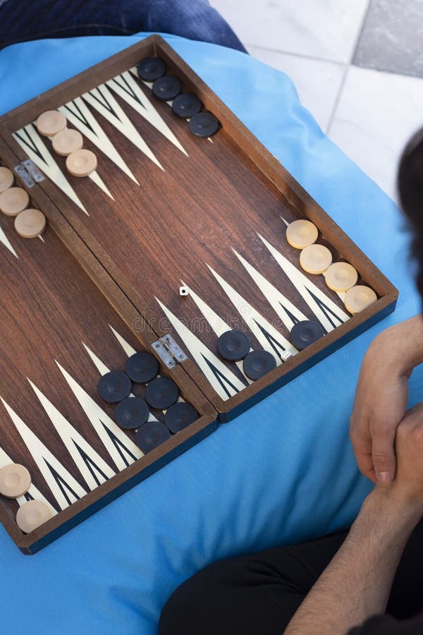 Two Friends Playing Backgammon at Home Stock Image - Image of ...