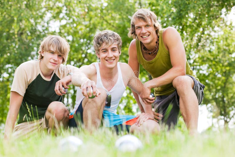 Friends playing boule stock photo. Image of leisure, friends - 12358270