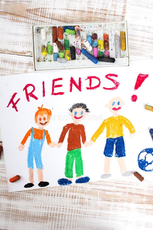 Friends playing football stock illustration. Illustration of colorful ...