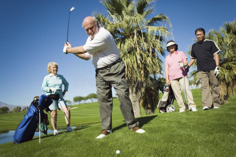 Friends Playing Golf stock image. Image of leisure, outdoors - 29645471