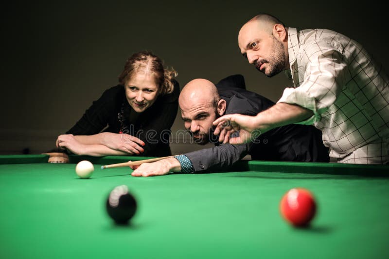 Friends playing pool stock photo. Image of second, friendship - 67495492