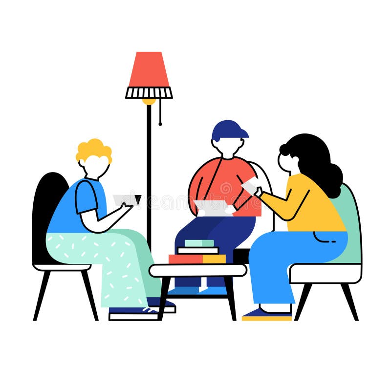 Books Club. Hand Drawn Books Isolated on White Background Stock Vector ...