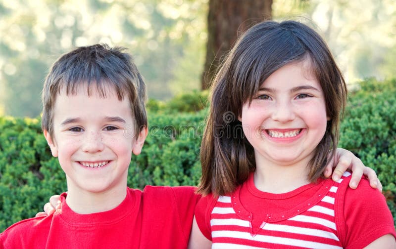 Friends in Red stock photo. Image of cheerful, american - 5200608