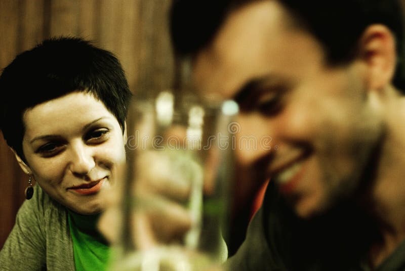 Friends at restaurant stock photo. Image of socializing - 3195842