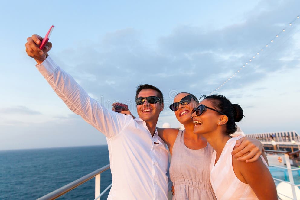Friends self portrait stock photo. Image of deck, mobile - 47824720