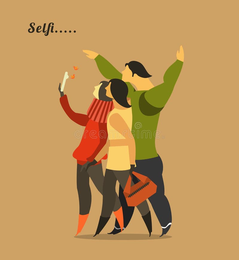 Friends and Self stock vector. Illustration of hand, creative - 59305972