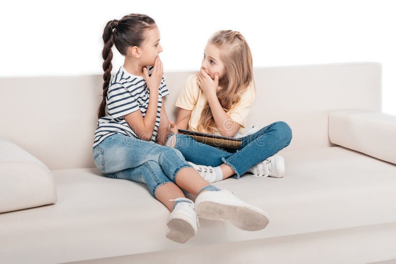 Friends sharing secrets stock image. Image of preschooler - 93016051