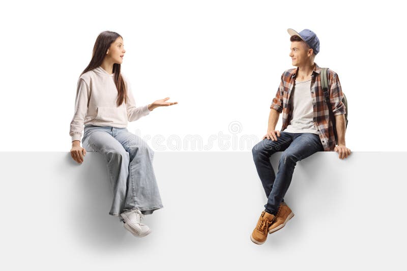 Friends Sitting Panel Talking Stock Photos - Free & Royalty-Free Stock ...