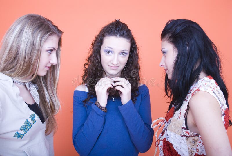 Friends smiling stock image. Image of friendship, studioshot - 2484629