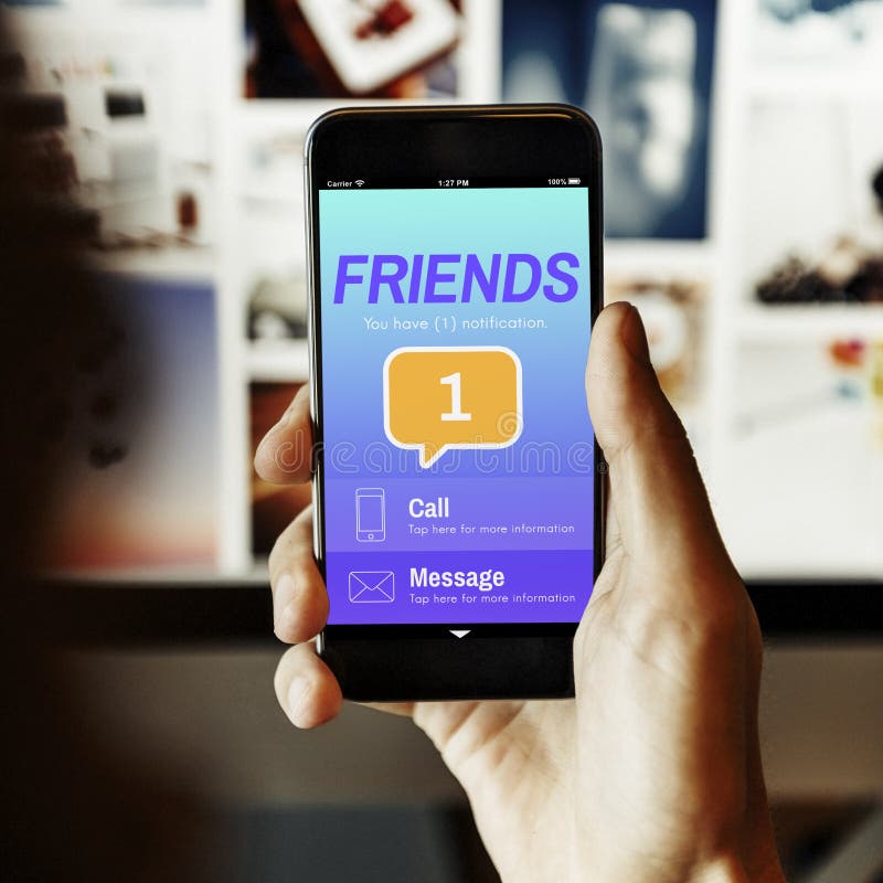 Friends Social Communication Message Graphic Concept Stock Image ...