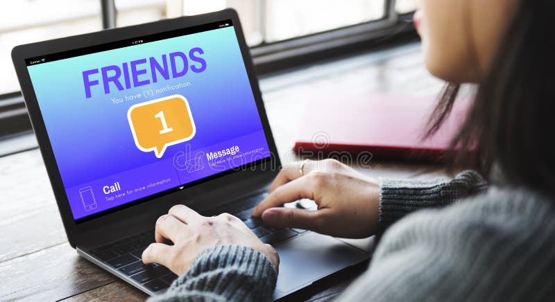 Friends Social Communication Message Graphic Concept Stock Image ...