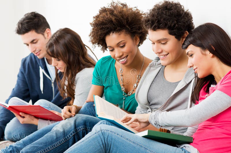 Friends Studying Together stock photo. Image of african - 29638716