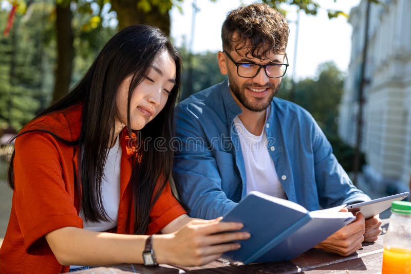 Friends Studying Together and Feeling Happy Stock Photo - Image of ...