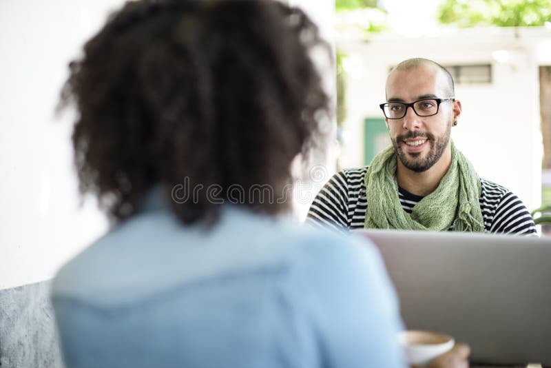 Friends Taking Coffee Break in Cafe Stock Photo - Image of colleagues ...