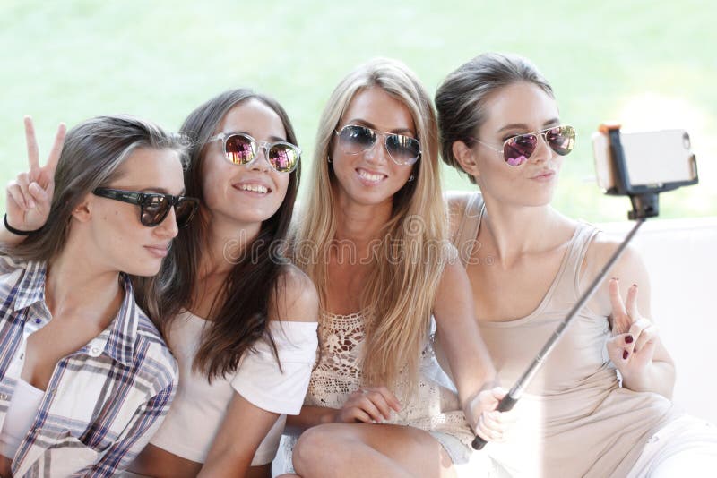 Friends taking selfie stock photo. Image of mobile, cellphone - 92401122