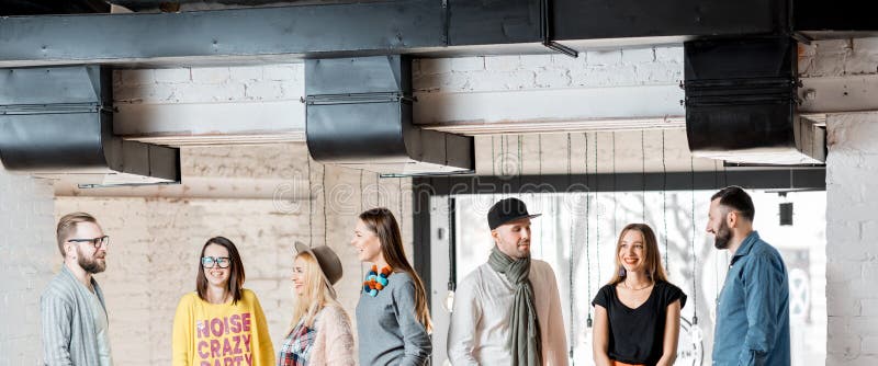Friends Talking during the Break in the Conference Hall Stock Image ...