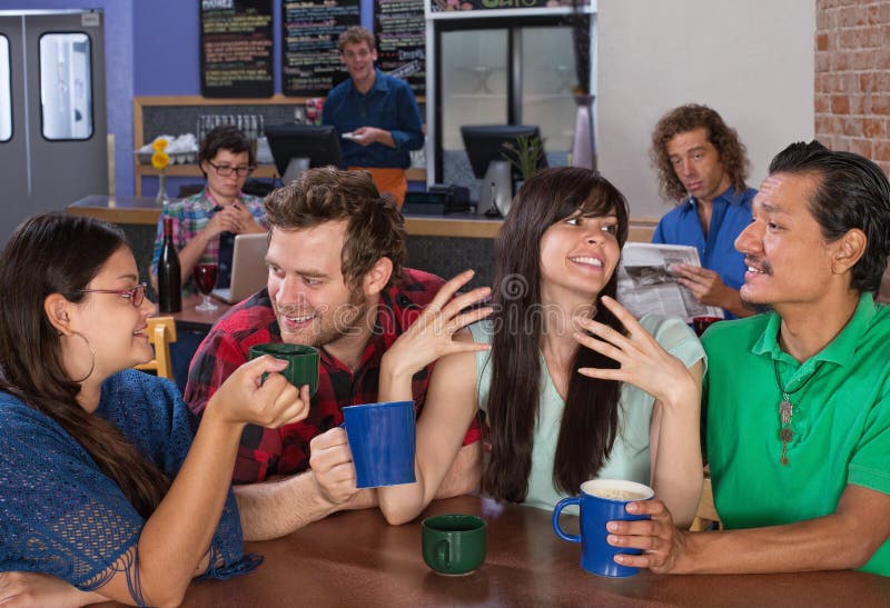 Friends Talking stock image. Image of mexican, indoors - 33838377