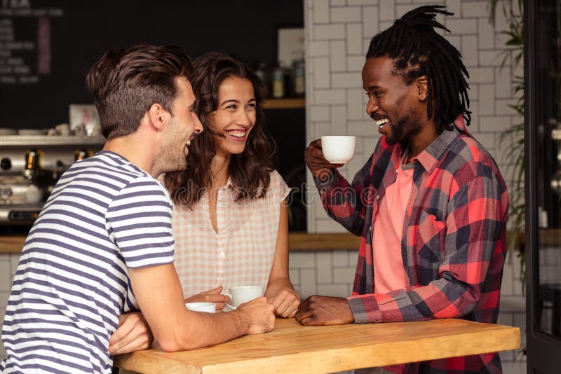 Friends Talking Together and Smiling Stock Photo - Image of activities ...