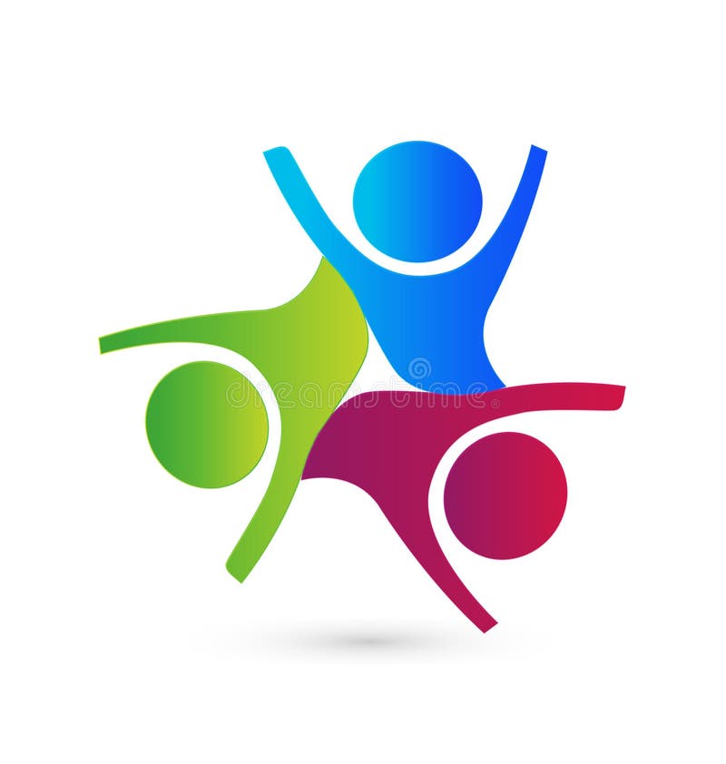 Friends Teamwork Group Vector Logo Stock Vector - Illustration of ...