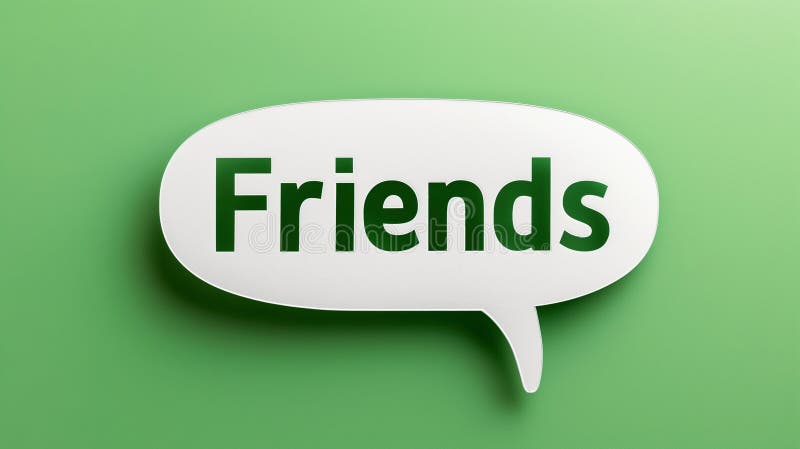 Friends Text in Chat Balloon 3d Rendering Image, Ai Generated Stock ...
