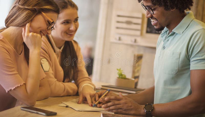 Friends are there to help stock photo. Image of indoors - 159827754