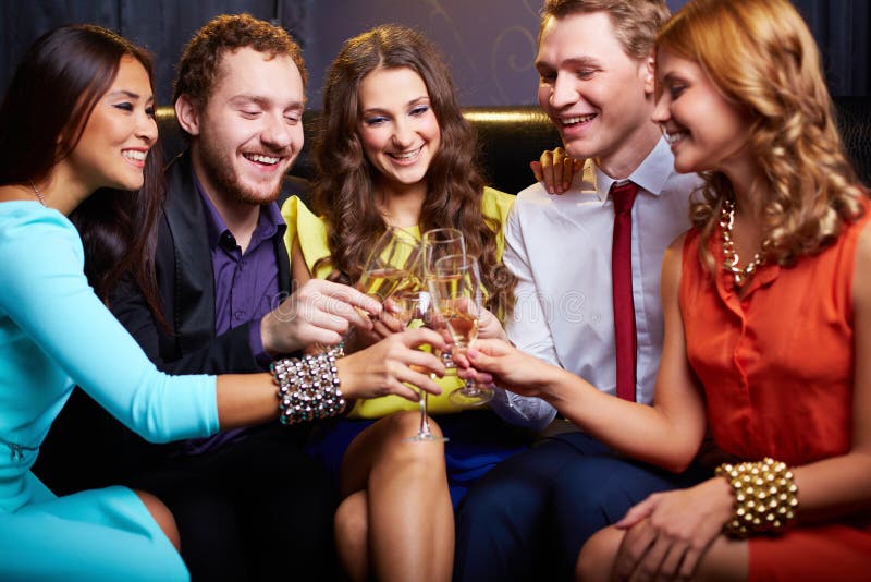 Friends toasting stock photo. Image of holiday, excitement - 31600530