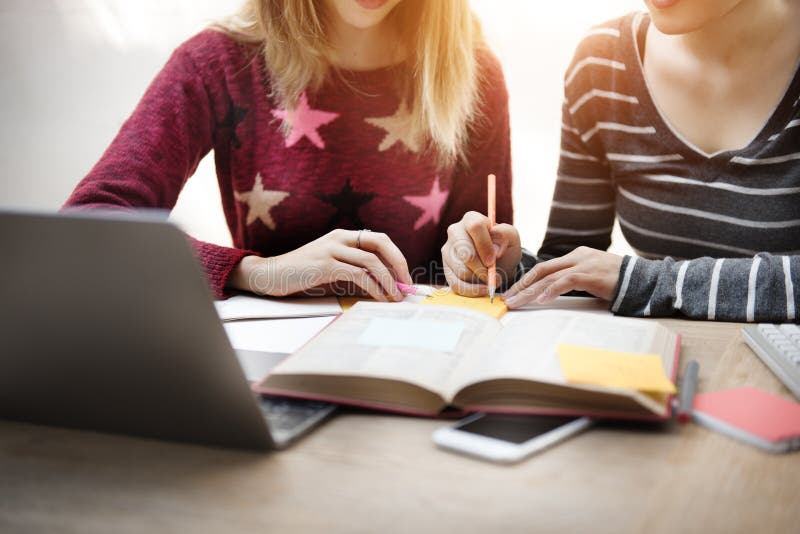 Friends Together Ideas Sharing Homework Talking Concept Stock Image ...