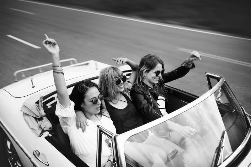 Friends Travel on Road Trip Together Stock Photo - Image of lifestyle ...