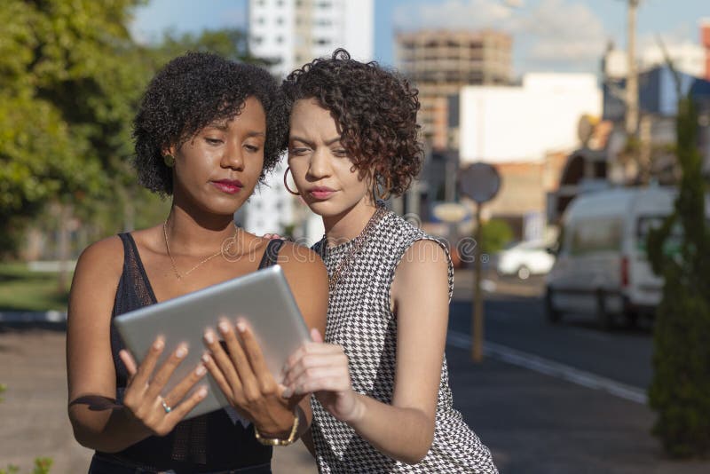 Friends Using Tablet To Make a Video Call Stock Image - Image of date ...