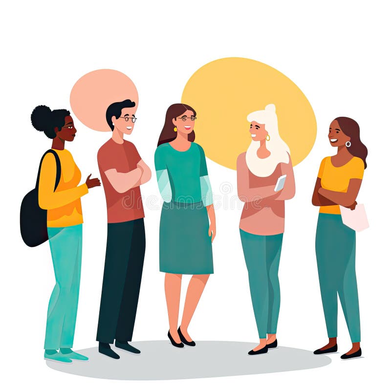 Friends Vector Illustration. Stock Illustration - Illustration of group ...