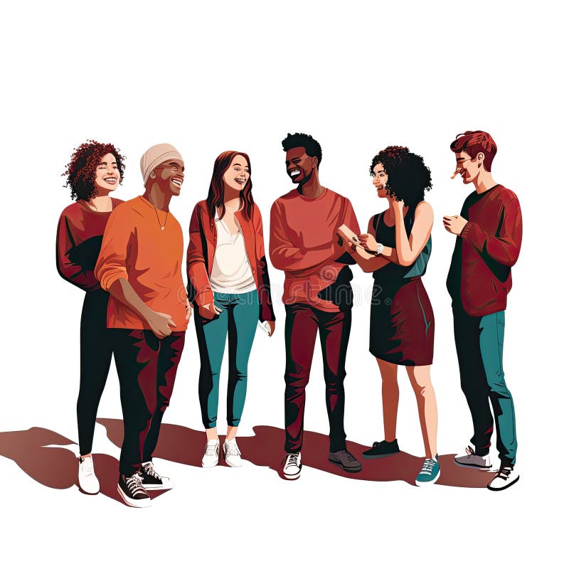 Friends Vector Illustration. Stock Illustration - Illustration of goals ...