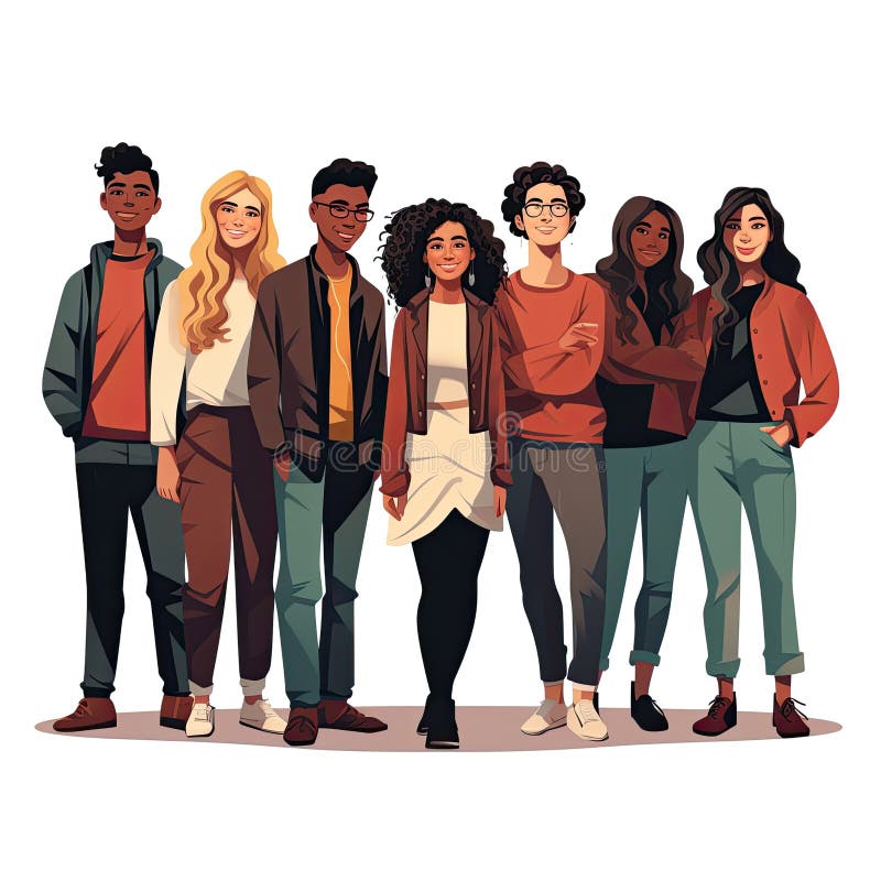 Friends Vector Illustration. Stock Illustration - Illustration of ...