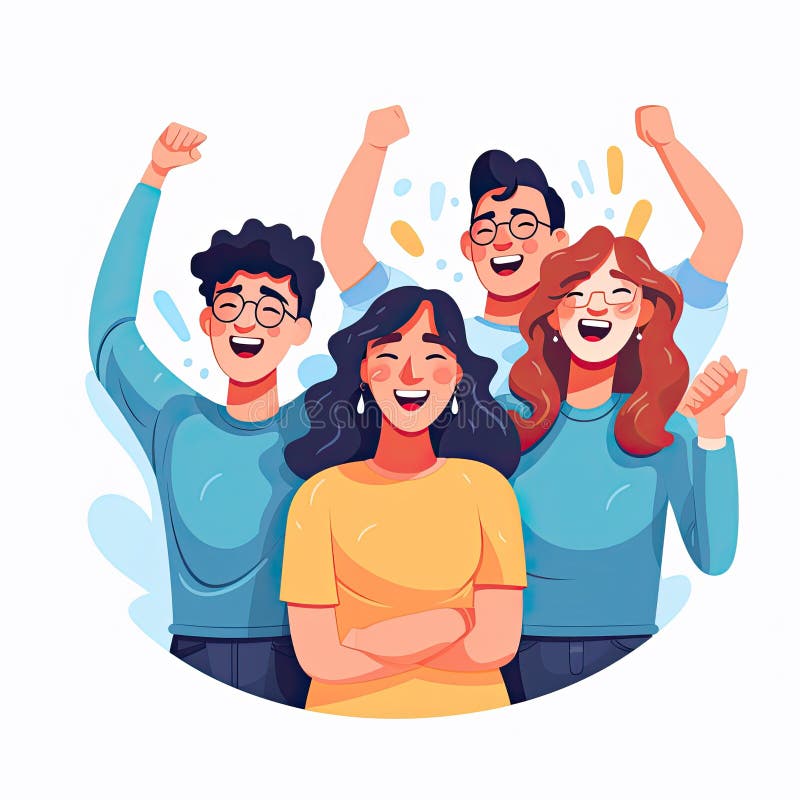 Friends Vector Illustration. Stock Illustration - Illustration of ...