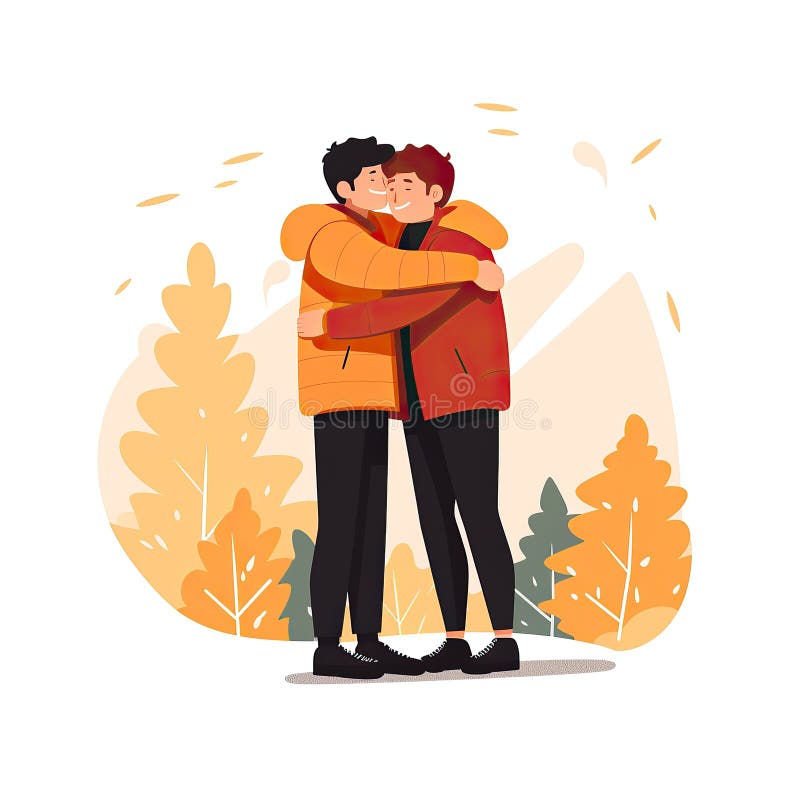 Friends Vector Illustration. Stock Illustration - Illustration of ...