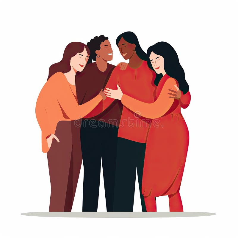 Friends Vector Illustration. Stock Illustration - Illustration of ...